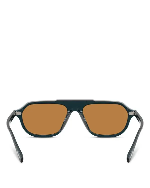 Oliver Spencer Estin Square Sunglasses, 58mm - Teal