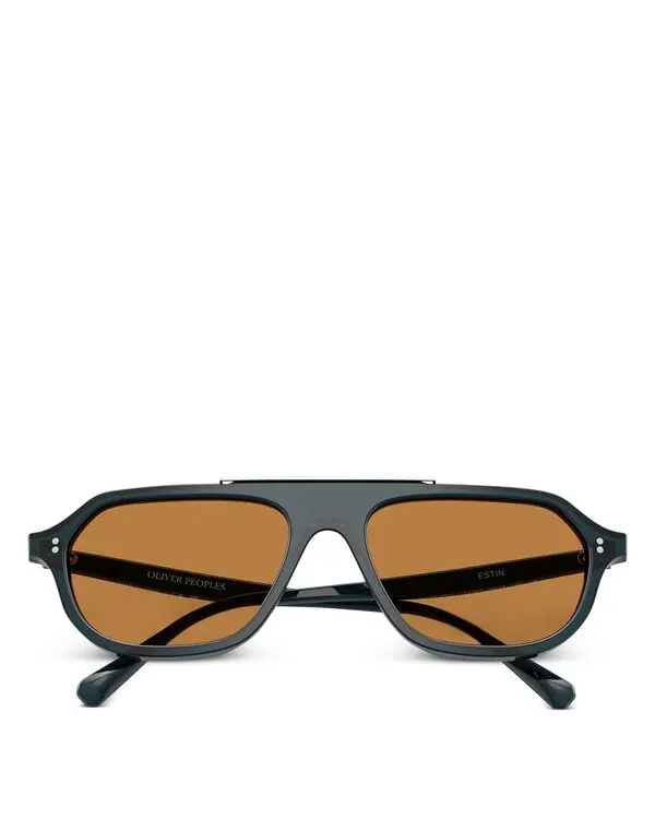 Oliver Spencer Estin Square Sunglasses, 58mm - Teal