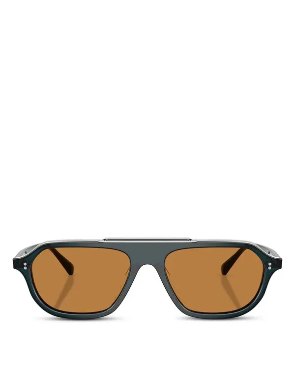 Oliver Spencer Estin Square Sunglasses, 58mm - Teal