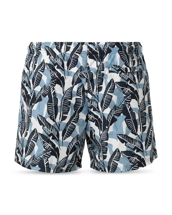 Eton Tropical Leaf Print Swim Shorts