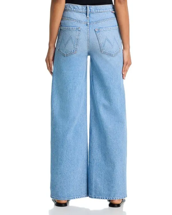 MOTHER Side Zip Slung Wide Leg Jeans