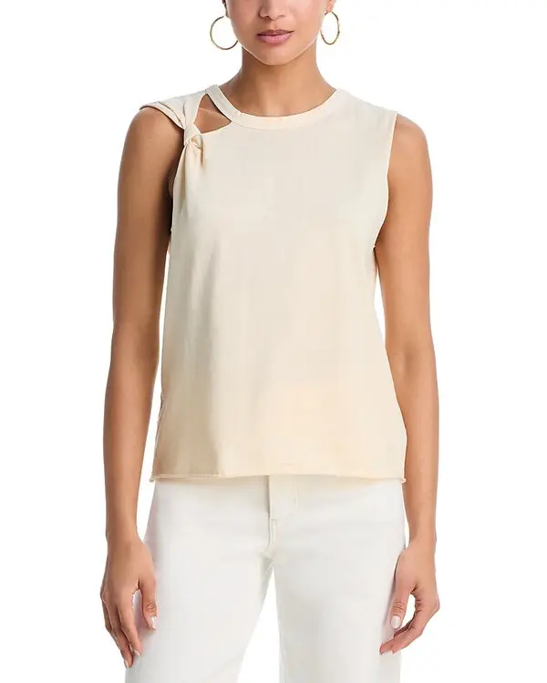 MOTHER The Knotted Strong And Silent Tank - Antique White
