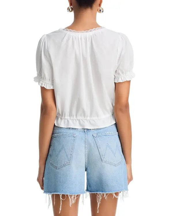 MOTHER The Love Letter Puff Top