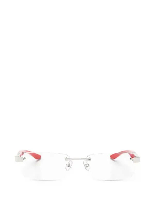 MAYBACH EYEWEAR The Artist Iii Rectangle-frame Glasses - Red