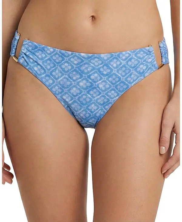 CHANGE OF SCENERY Layla U-bar Trim Print Lowrise Hipster Bikini Bottom - Meridien Breeze