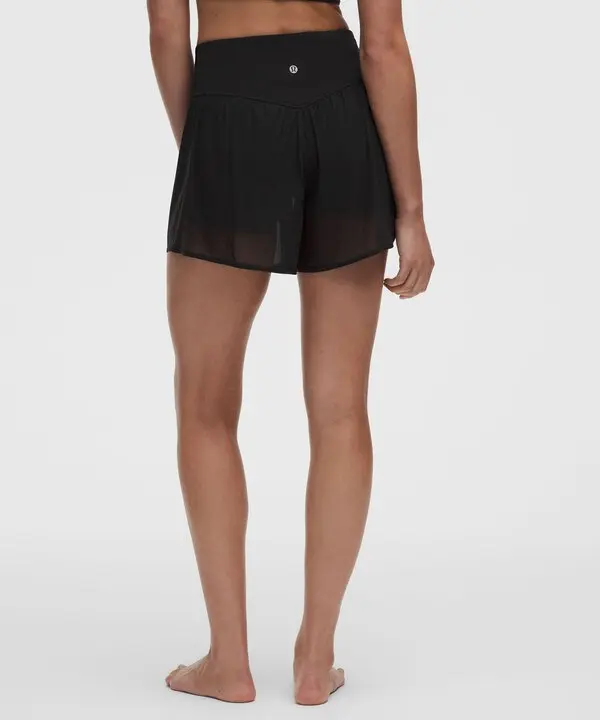 Lululemon Nulu And Mesh High-rise Studio Short 3.5 - Black