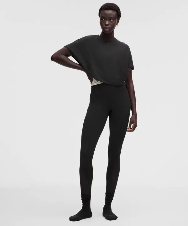 Lululemon Nulu And Mesh No Line High-rise Studio Tight 25 - Black