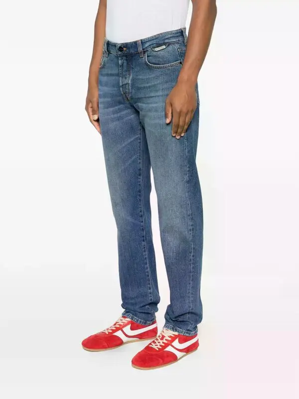Iceberg Faded Logo Patch Jeans
