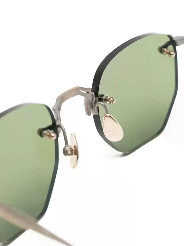 Matsuda Rimless Geometric Sunglasses - Gold