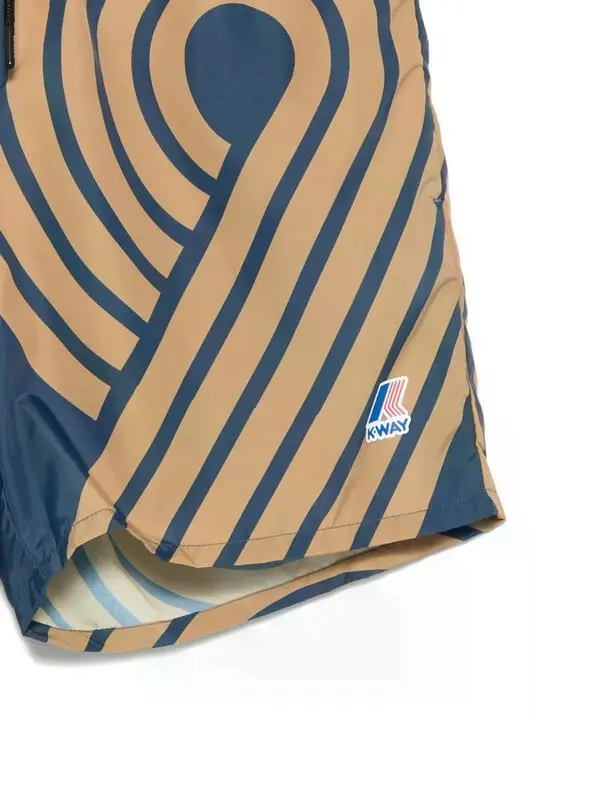 K-WAY Printed Drawstring Swim Shorts