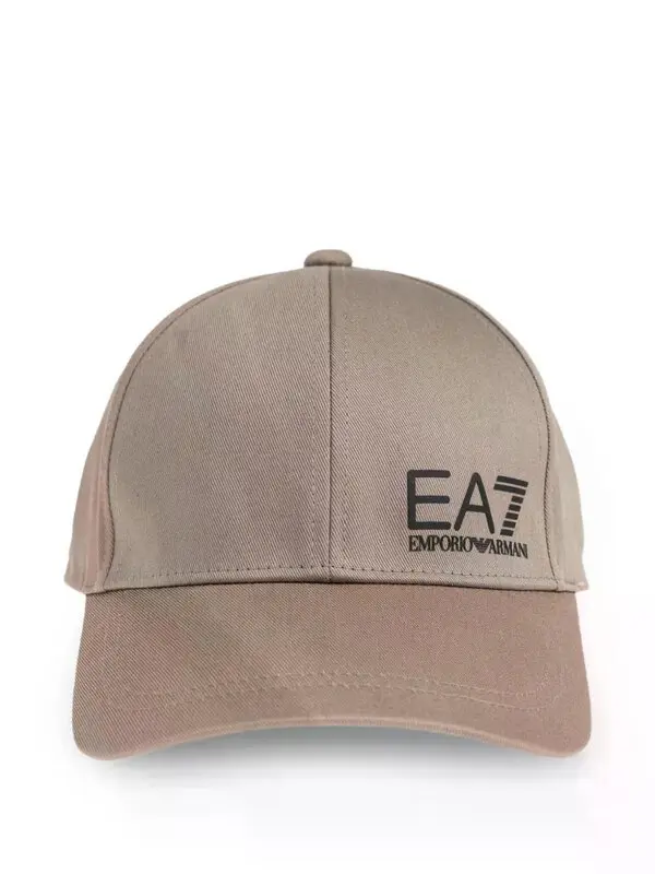 EA7 Logo Print Baseball Cap - Neutrals