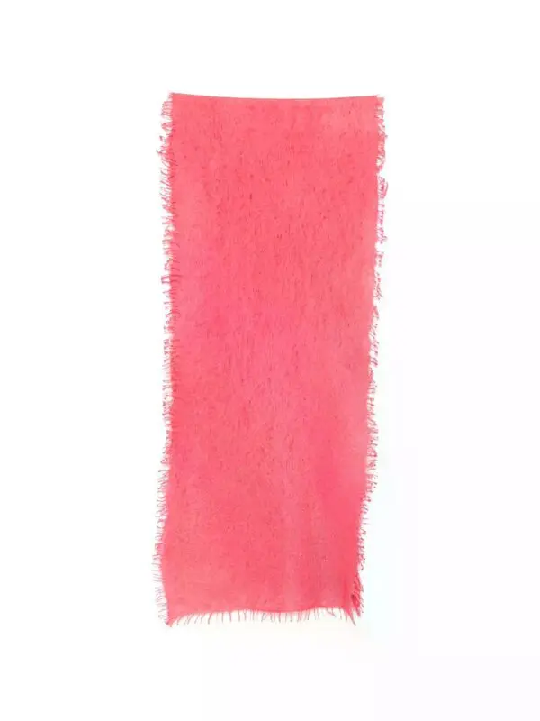 MOULETA Frayed-edge Scarf - Pink