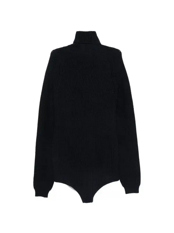 N°21 Ribbed Knit Roll Neck Bodysuit