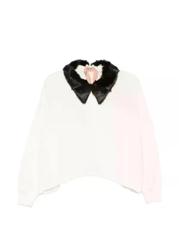 N°21 Faux-fur Collar Sweater