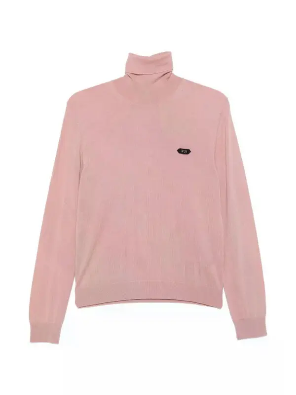 N°21 Logo Plaque Roll Neck Sweater
