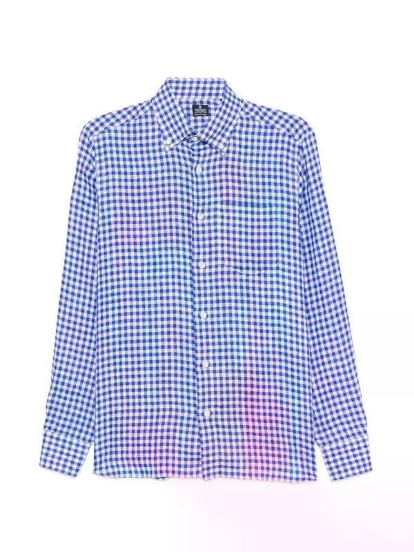 TRUZZI Gingham-pattern Button-down Shirt