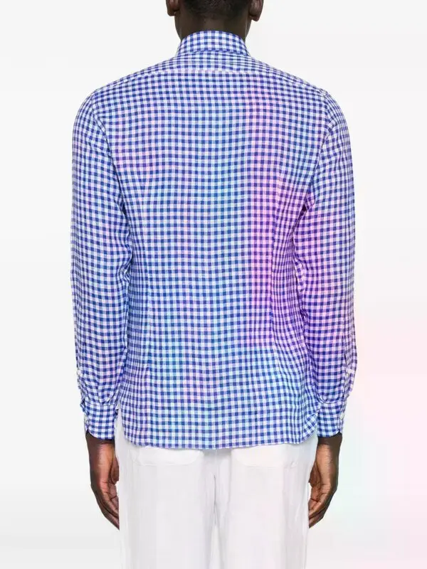 TRUZZI Gingham-pattern Button-down Shirt