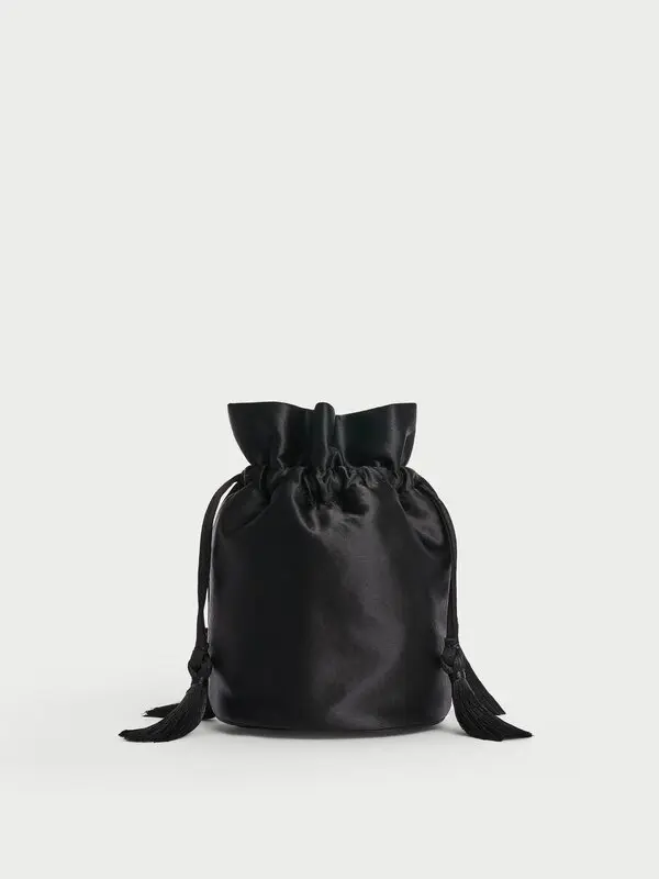 BY MALENE BIRGER Landinna Satin Bucket Bag With Tassels