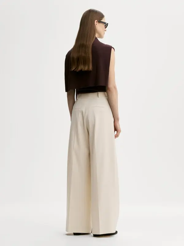 BY MALENE BIRGER Taalia Wide-leg Trousers - Soft White