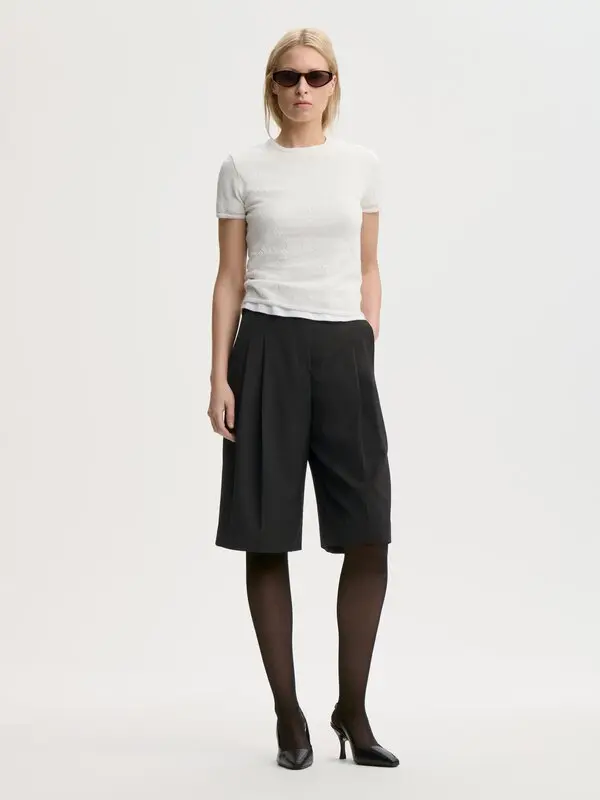 BY MALENE BIRGER Cymbaria High-waist Wide-leg Shorts - Black