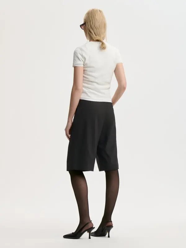 BY MALENE BIRGER Cymbaria High-waist Wide-leg Shorts - Black