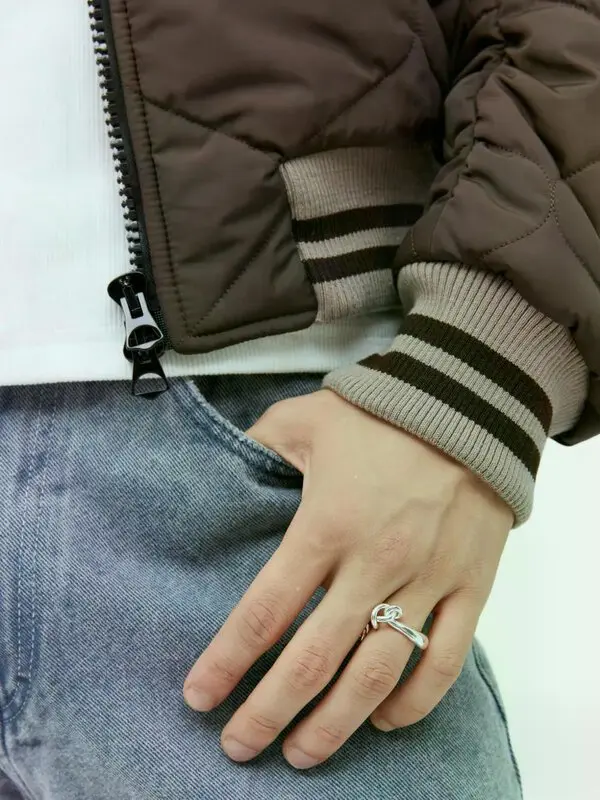 MILKO BOYAROV Worm Chain Ring - Silver