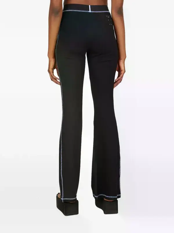 Alexander McQueen Flared Trousers With Topstitching