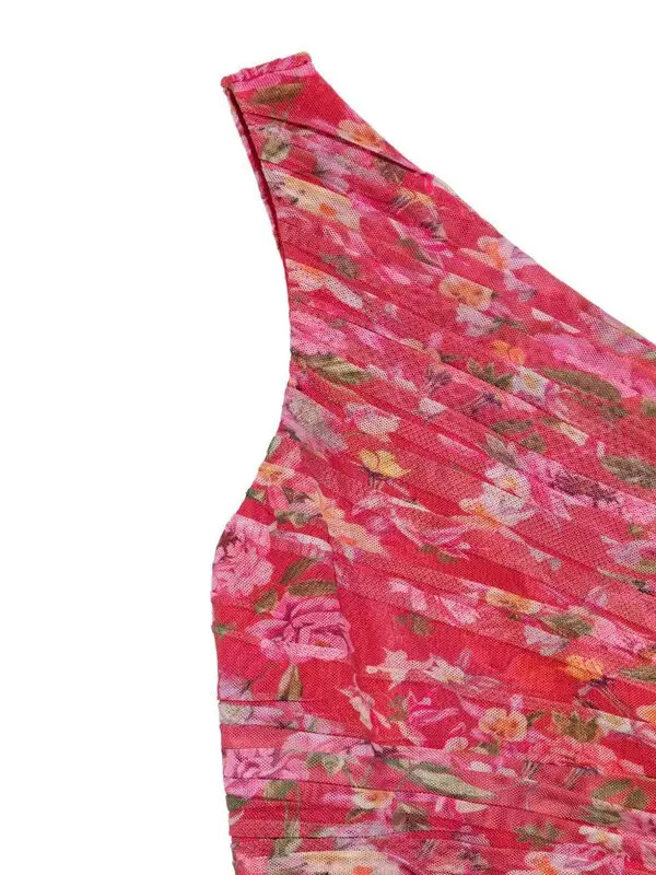 PatBO Floral-print One-shoulder Maxi Dress