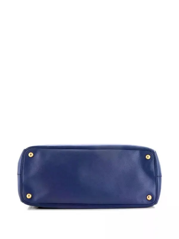 Prada Lux Saffiano Leather Large Tote Bag - Blue
