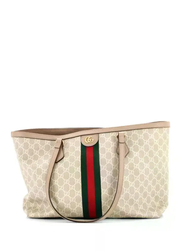 Gucci Ophidia Shopping Gg Coated Canvas Medium Tote Bag