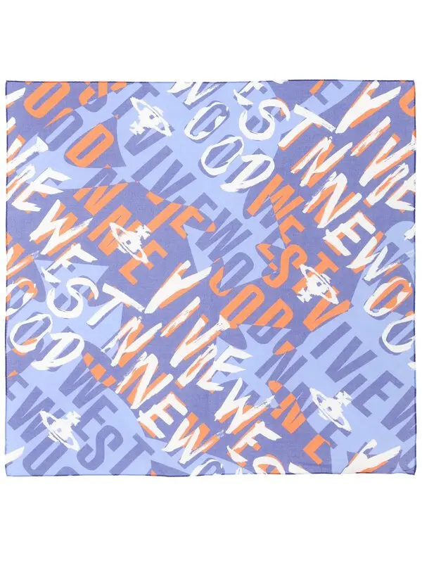 VIVIENNE WESTWOOD Foulard "logomania - Blue