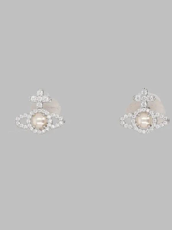 VIVIENNE WESTWOOD Olympia Pearl Orb Earrings - Silver