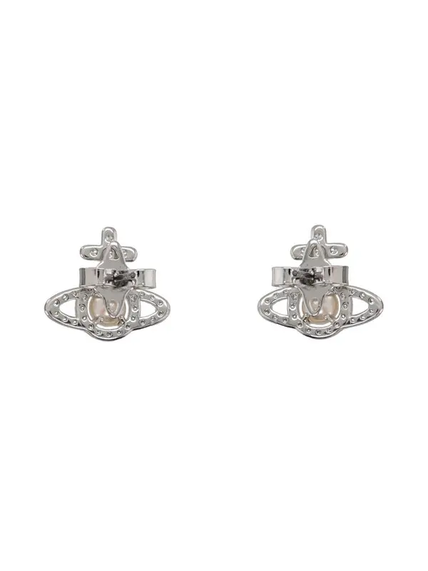 VIVIENNE WESTWOOD Olympia Pearl Orb Earrings - Silver