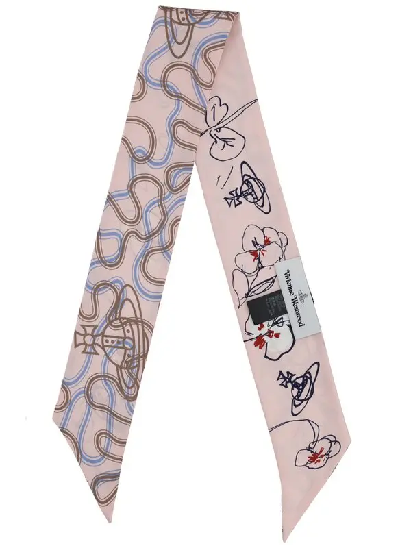 VIVIENNE WESTWOOD Flower & Orbs" Silk Scarf
