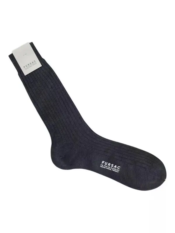 FURSAC Ribbed Cotton Socks - Grey