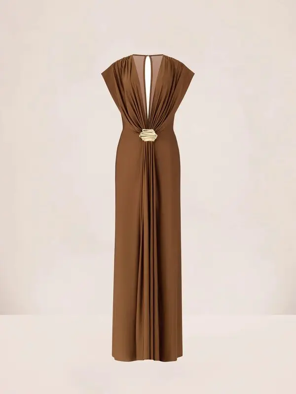 Alexis Lunaria Maxi Dress - Mocha