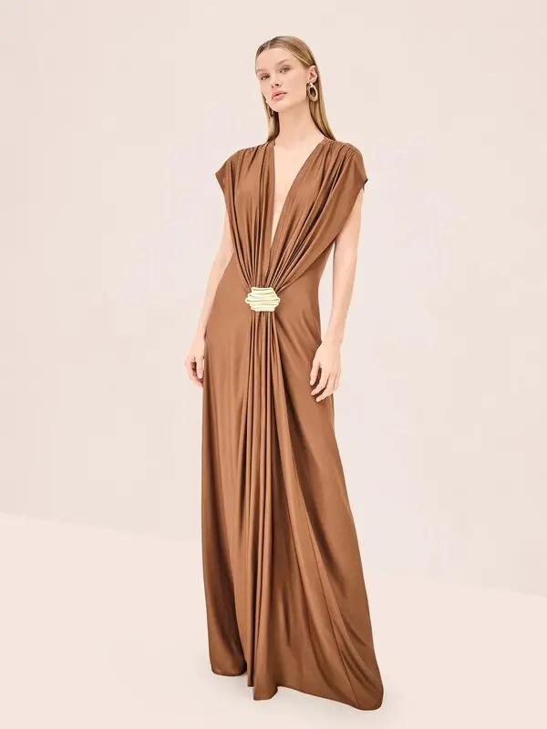Alexis Lunaria Maxi Dress - Mocha