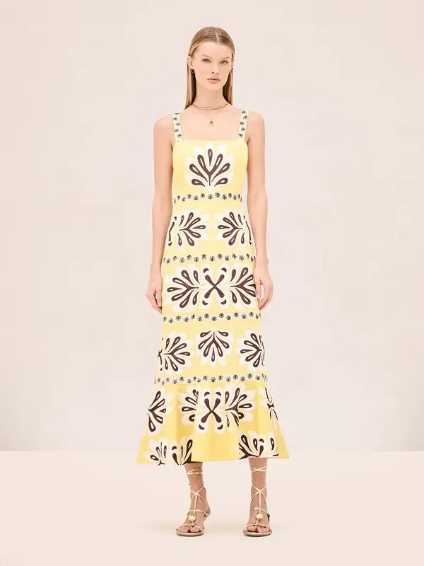 Alexis Sirena Sleeveless Printed Midi Dress - Sunlit Bloom
