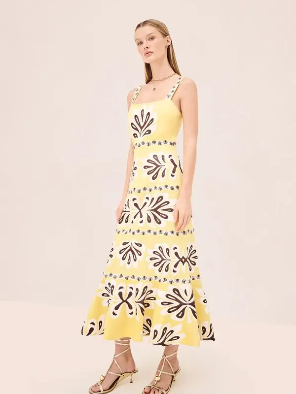 Alexis Sirena Sleeveless Printed Midi Dress - Sunlit Bloom