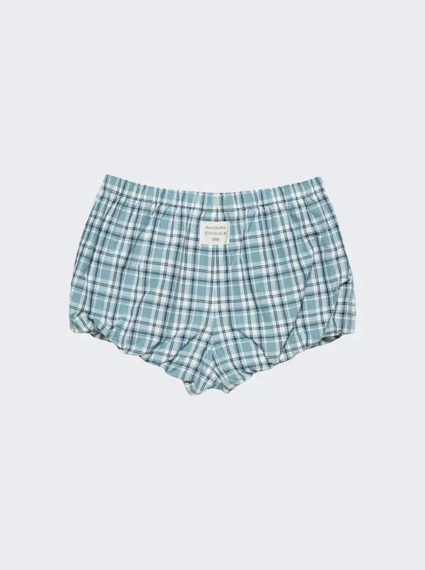 Acne Studios Gathered Check Shorts