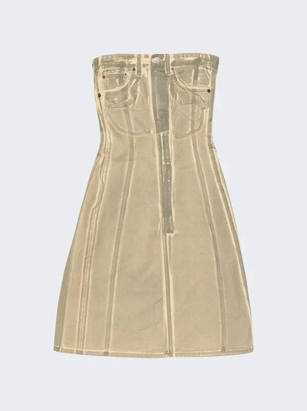 Acne Studios Printed Denim Midi Dress