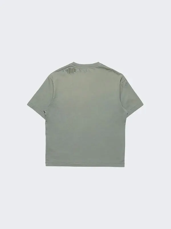 Acne Studios Mended Logo Tee Slate Grey