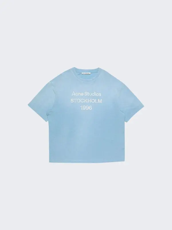 Acne Studios Sprayed Logo Tee Cornflower