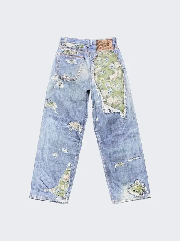Acne Studios Trompe-l'oeil Print Baggy Jeans