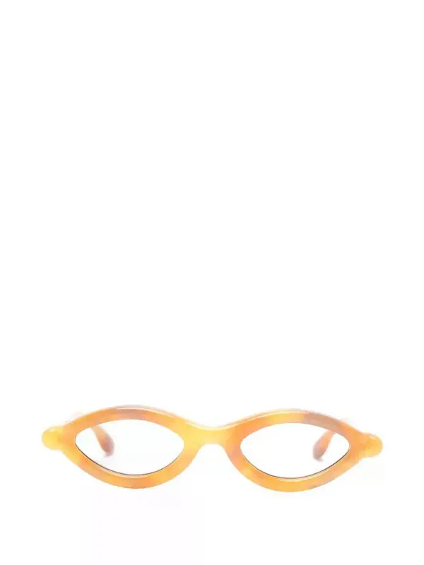 PALOCERAS Tortoiseshell Effect Cat-eye Sunglasses - Orange