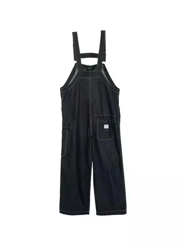 Engineered Garments Contrast-stitch Denim Dungarees