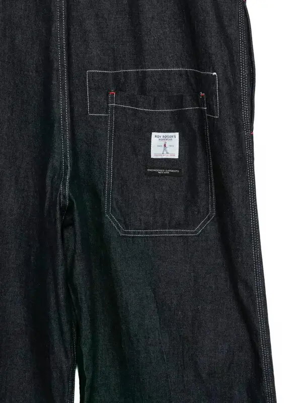 Engineered Garments Contrast-stitch Denim Dungarees