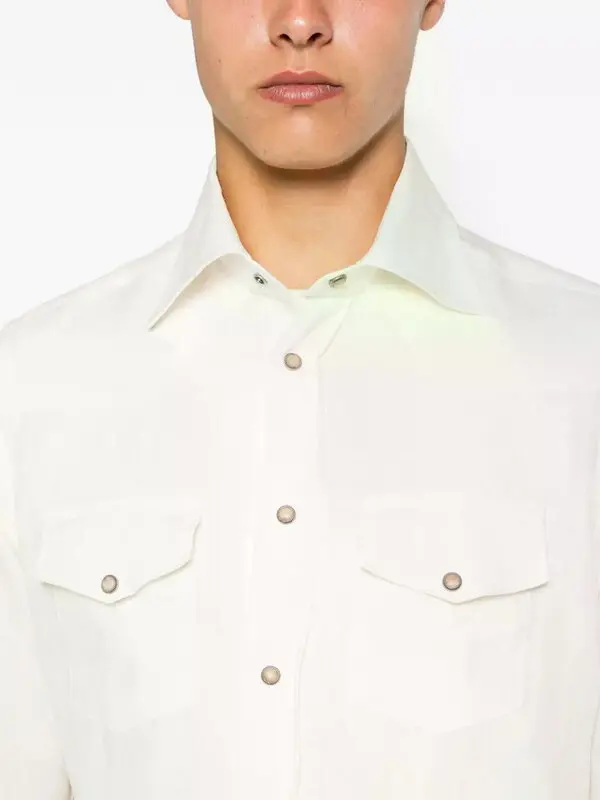 Eleventy Western-style Flap-pocket Shirt