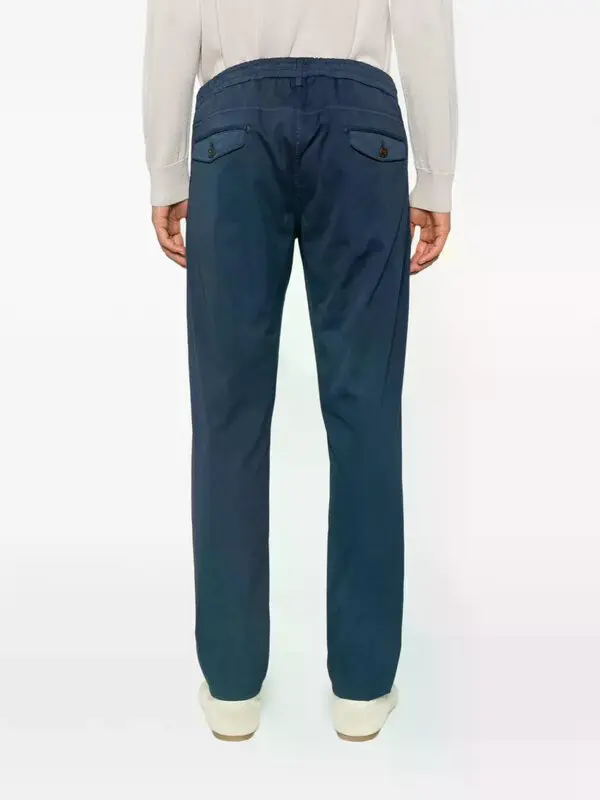 Eleventy Drawstring Waist Pleated Trousers - Blue