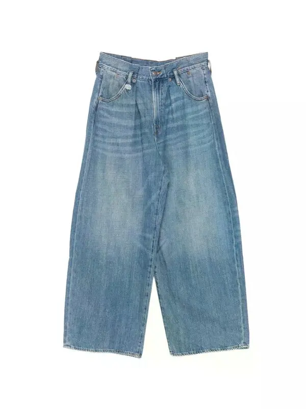 R13 Whiskered Pleated Jeans